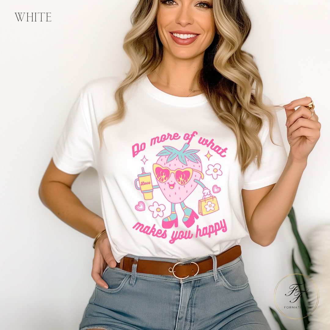 Coquette Retro YTK Strawberry Shirt, Happy T-shirt, Soft Girl Girly T ...