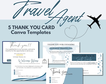 Travel Agent Thank You Card, Travel Advisor Digital and Printable Thank ...