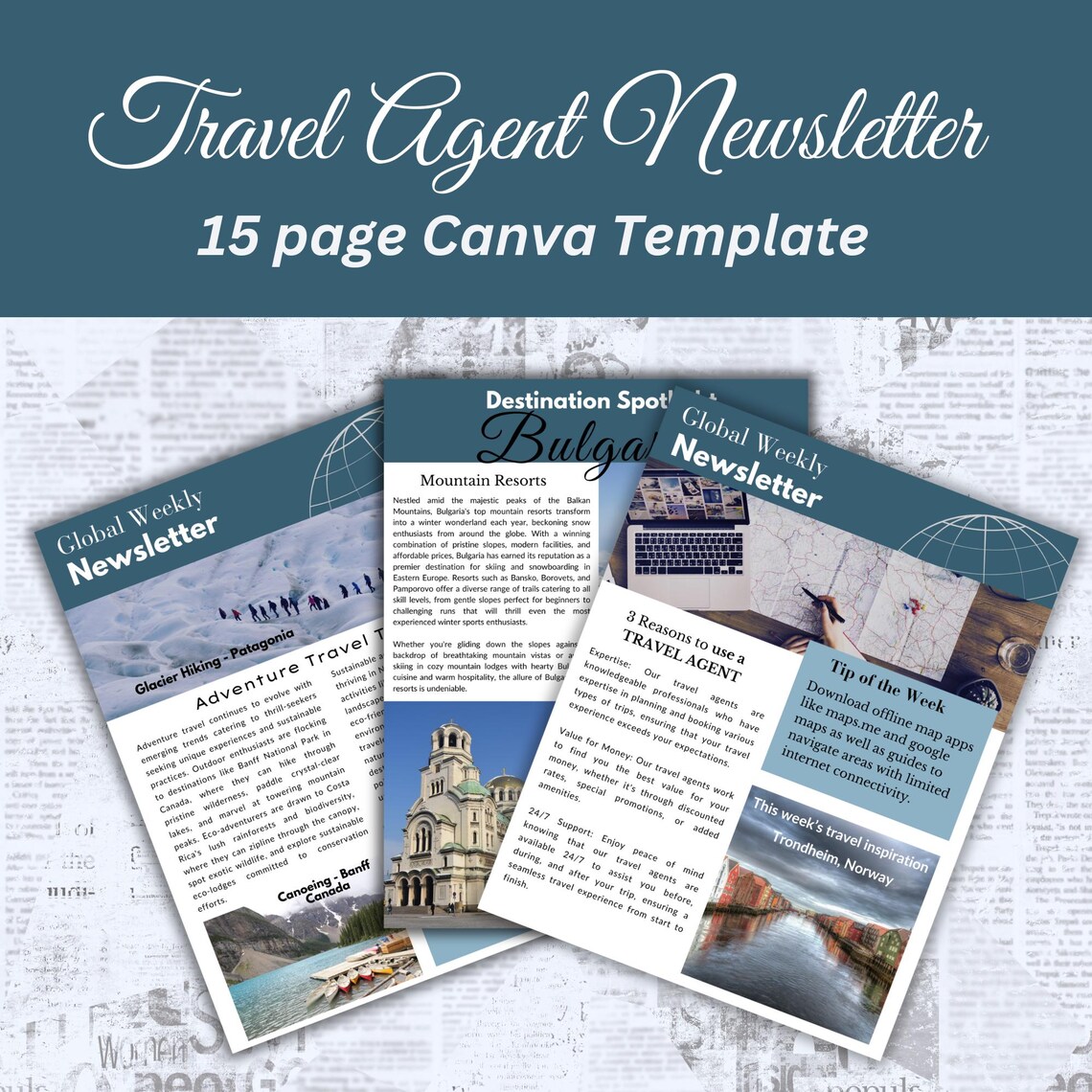 Travel Agent Newsletter Template, Travel Agency Marketing Content ...