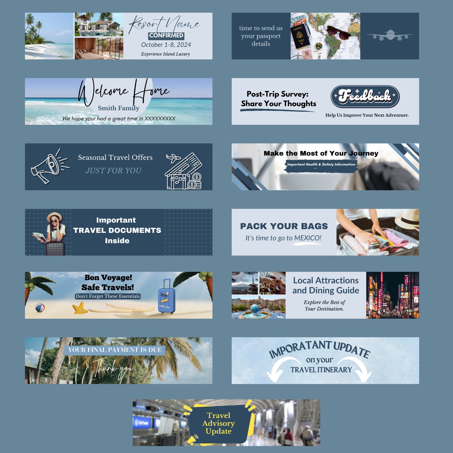 Travel Agent Email Headers, Travel Banner, Travel Agency Marketing ...
