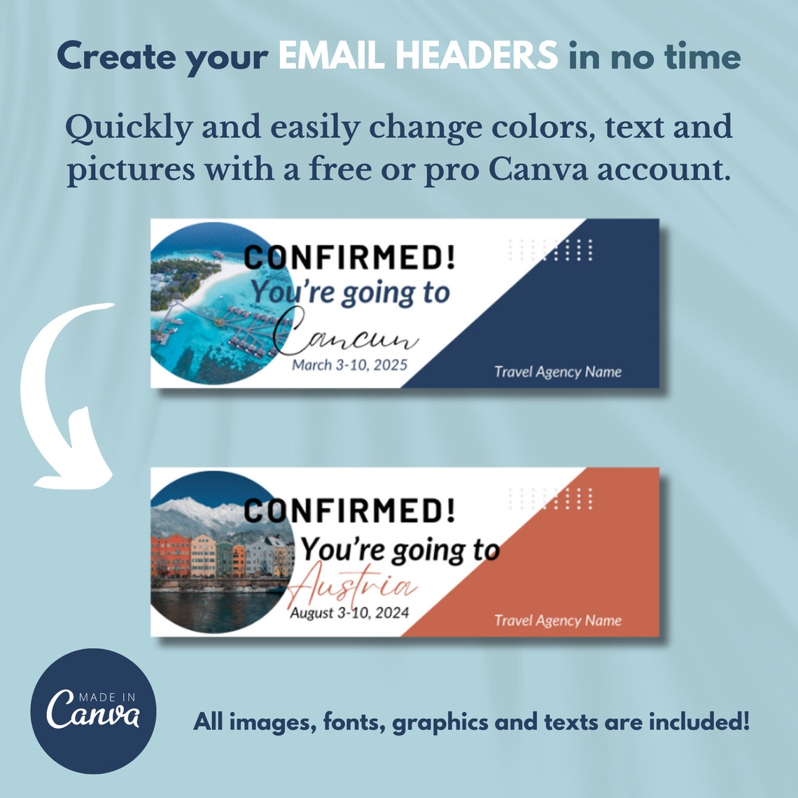 Travel Agent Email Headers, Travel Banner, Travel Agency Marketing ...