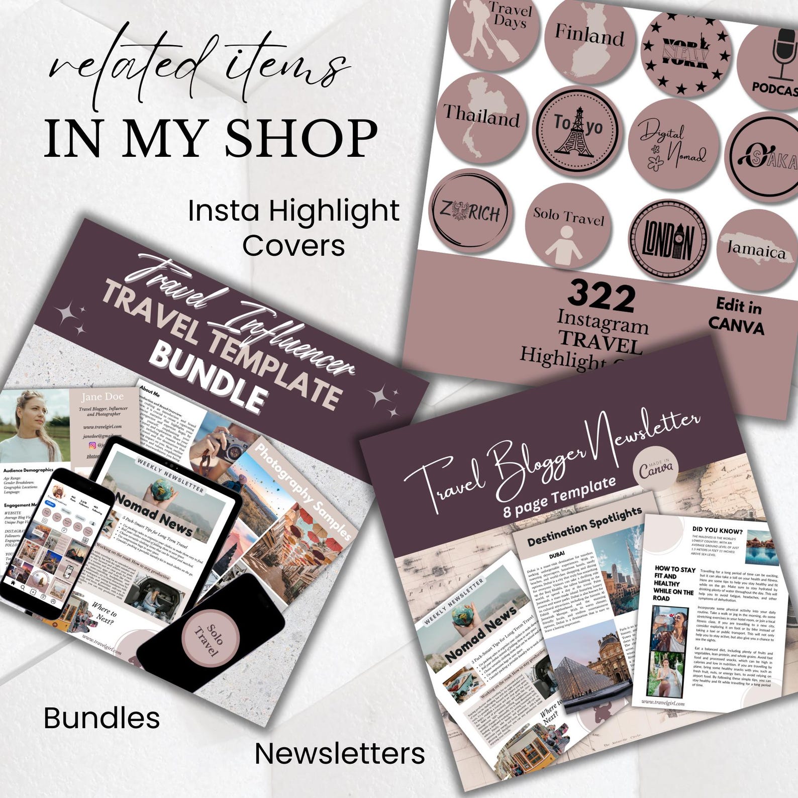 Travel Blogger Instagram Template, Travel Blogger Social Media, Travel ...