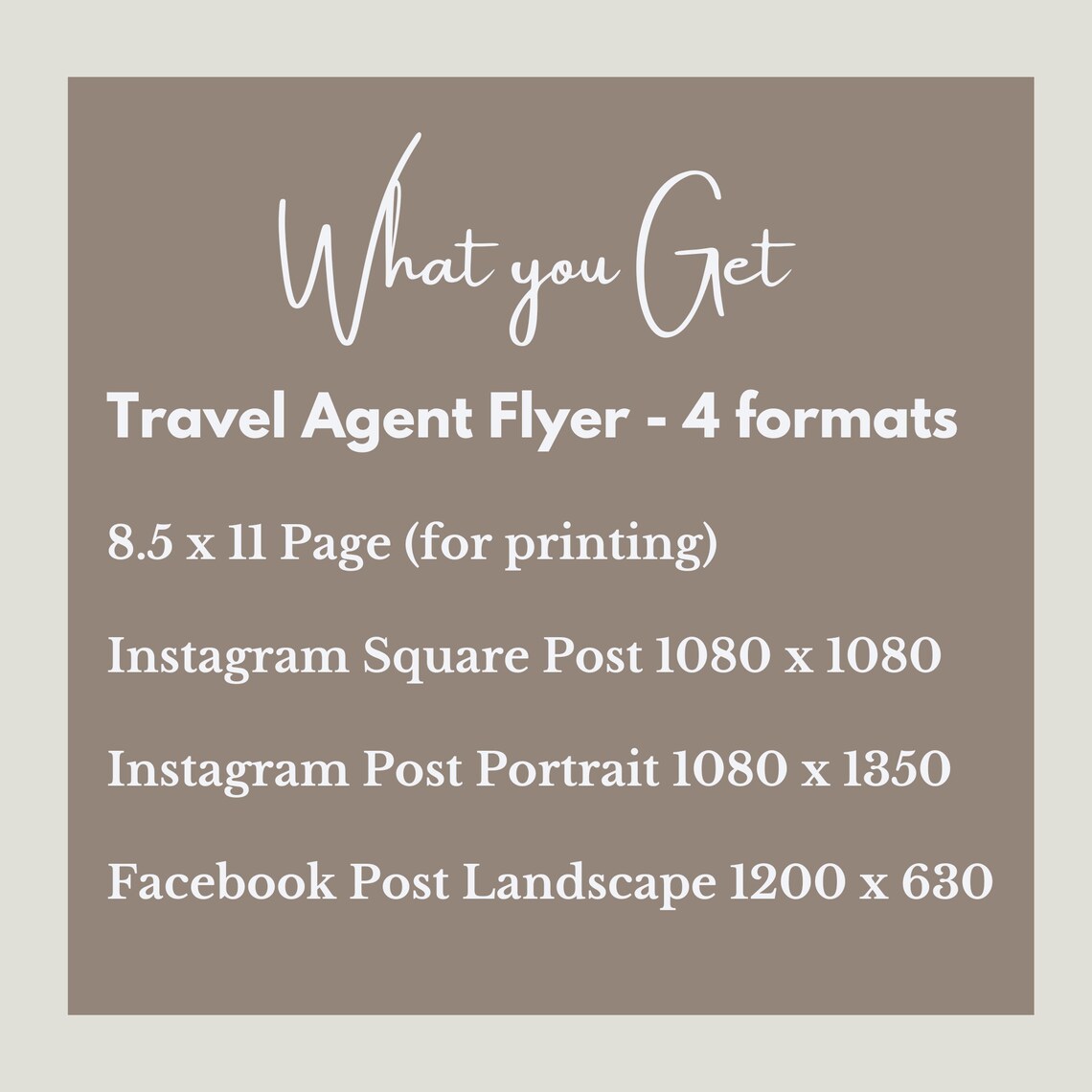 Travel Agent Introduction Flyer Template, New Travel Agency Instagram ...