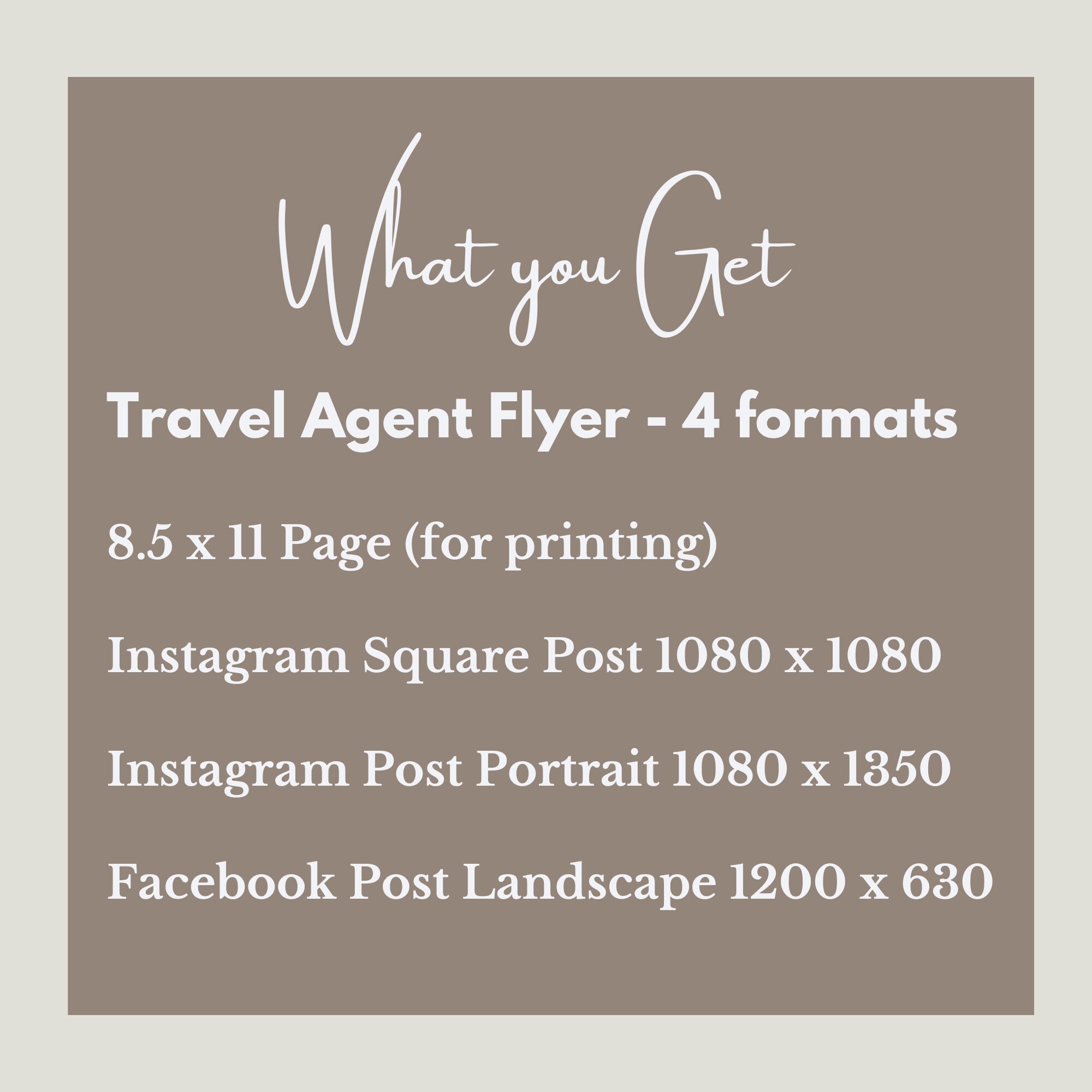 Travel Agent Introduction Flyer Template, New Travel Agency Instagram ...