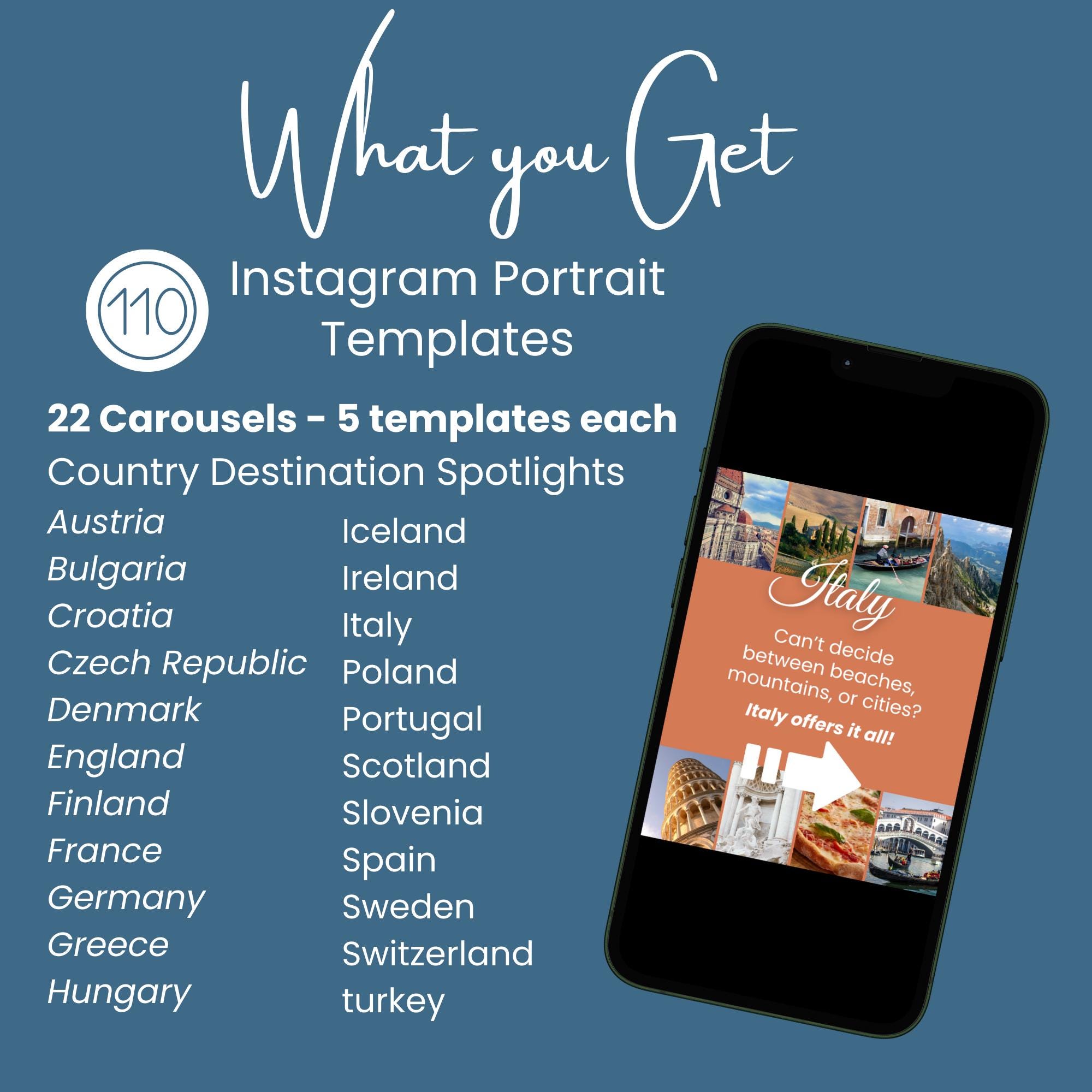 Travel Agent Instagram Carousel, Travel Social Media European Content ...
