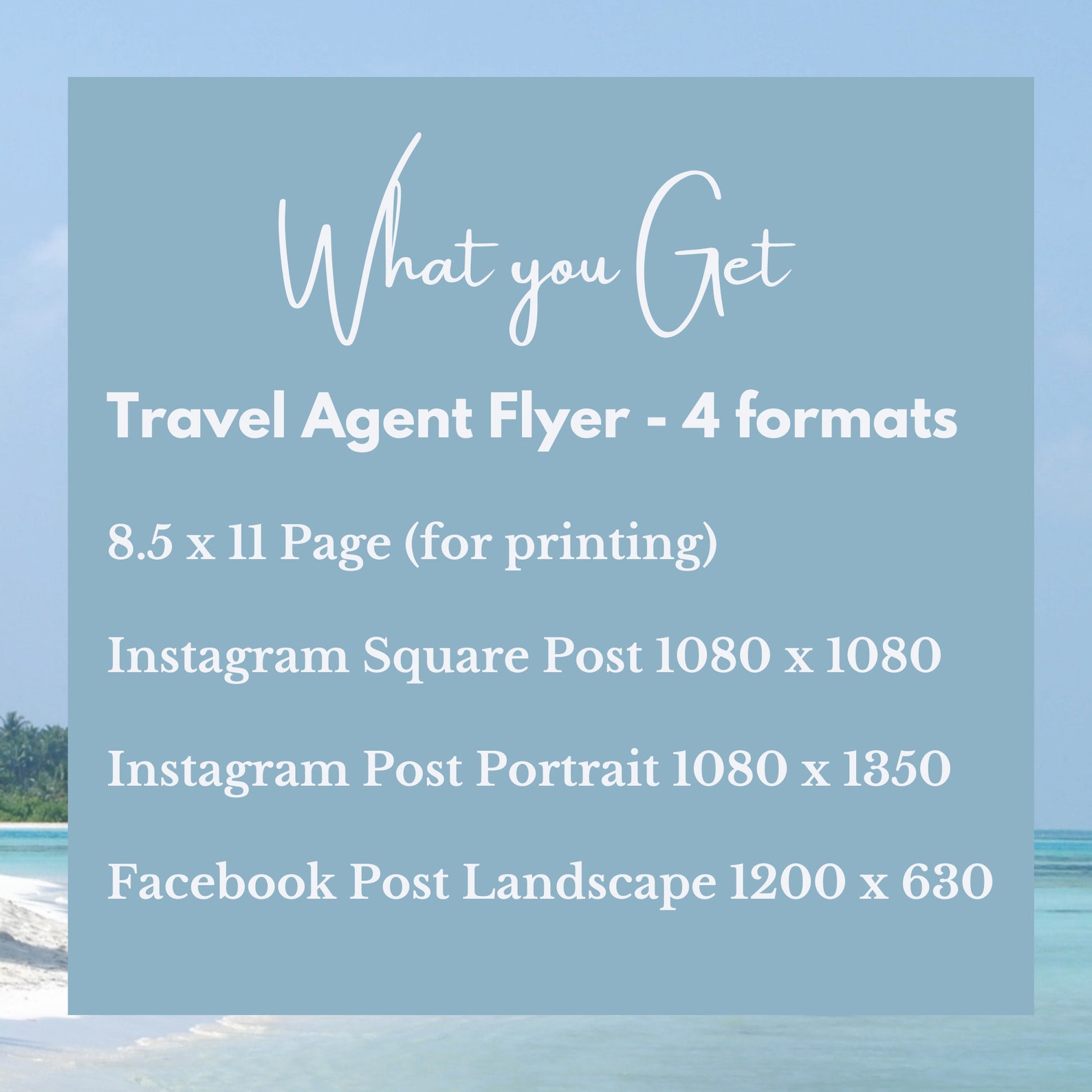 Travel Agent Introduction Flyer Template, New Travel Agency Instagram ...