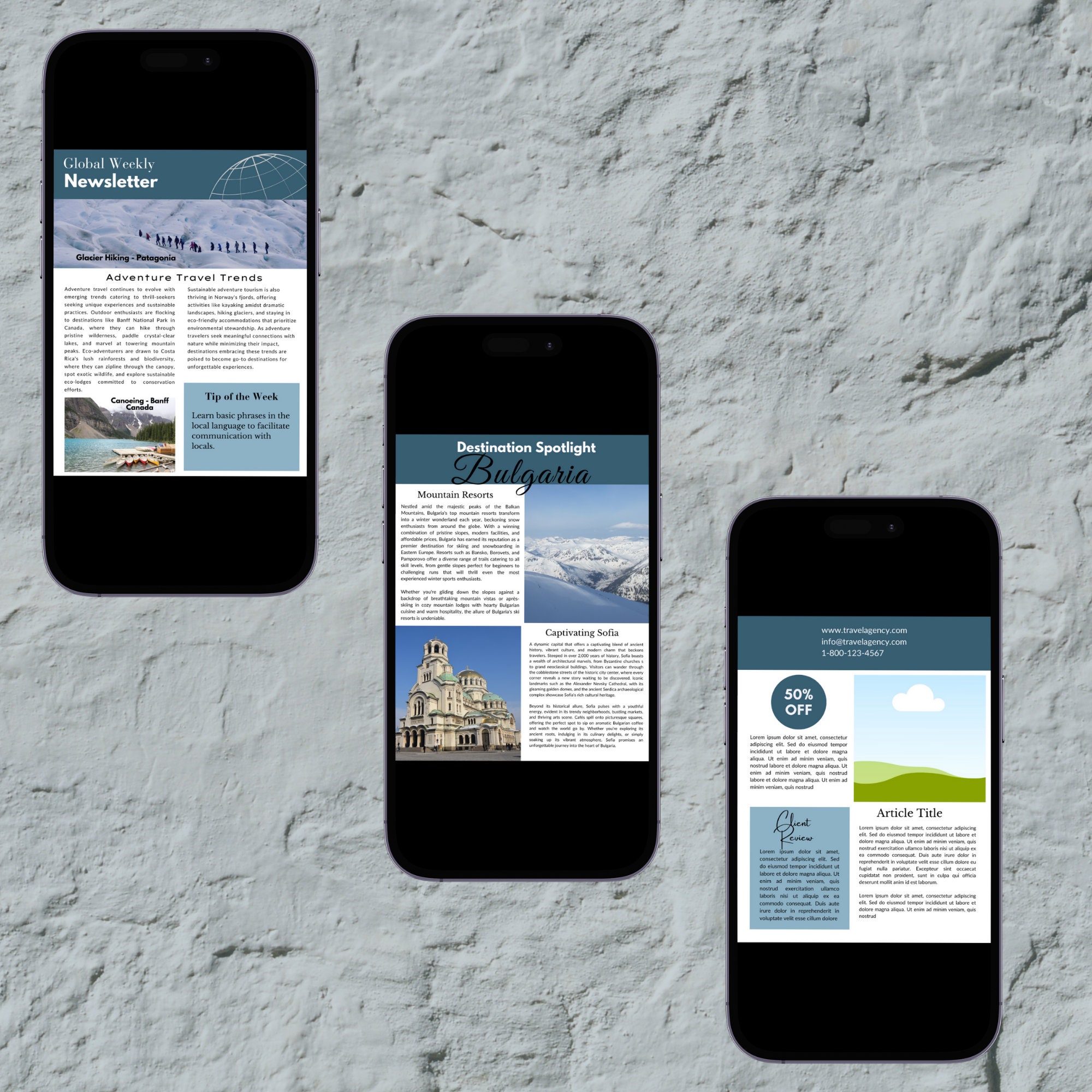 Travel Agent Newsletter Template, Travel Agency Marketing Content ...