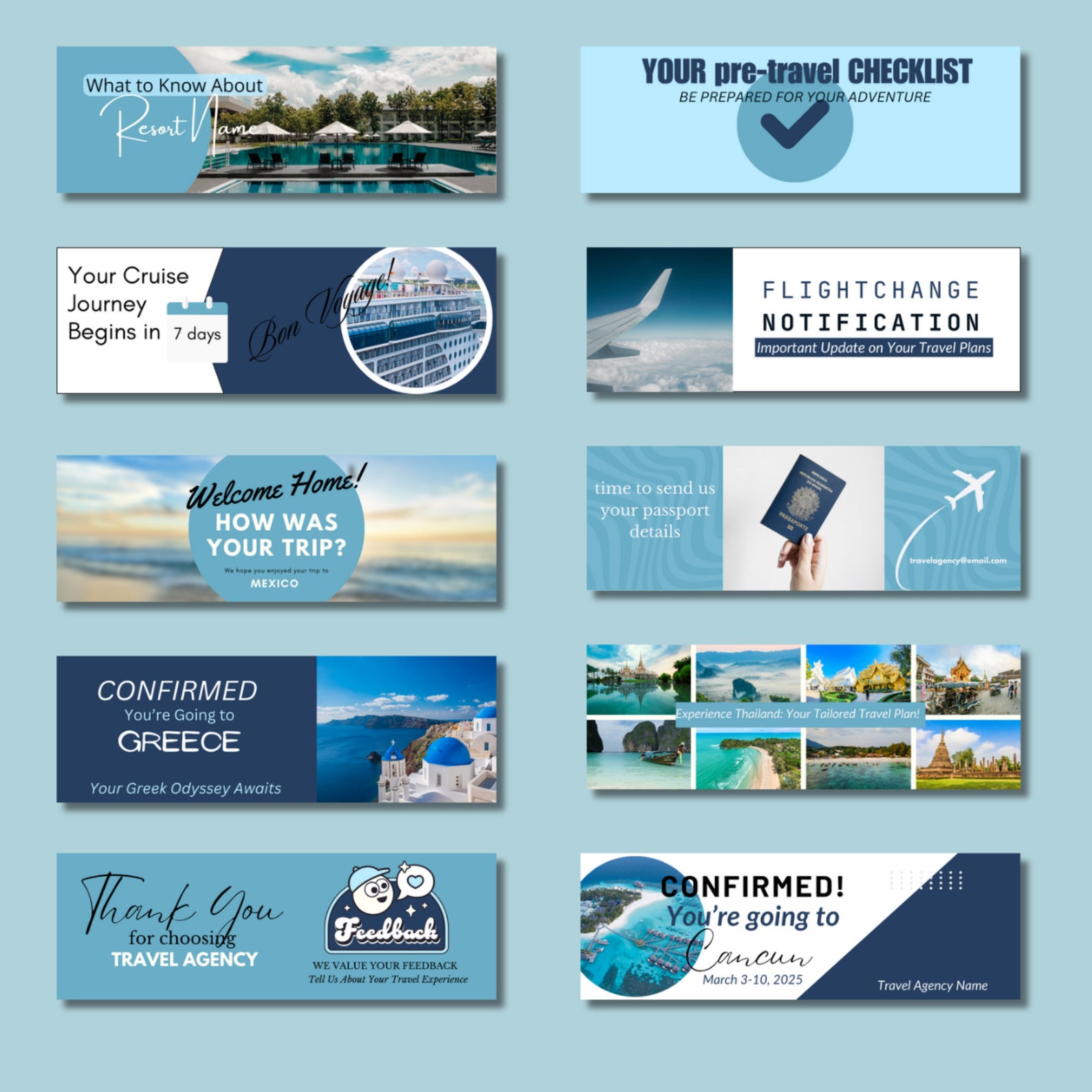 Travel Agent Email Headers, Travel Banner, Travel Agency Marketing ...