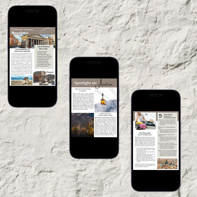 Travel Agent Newsletter Template, Travel Agency Marketing Content ...