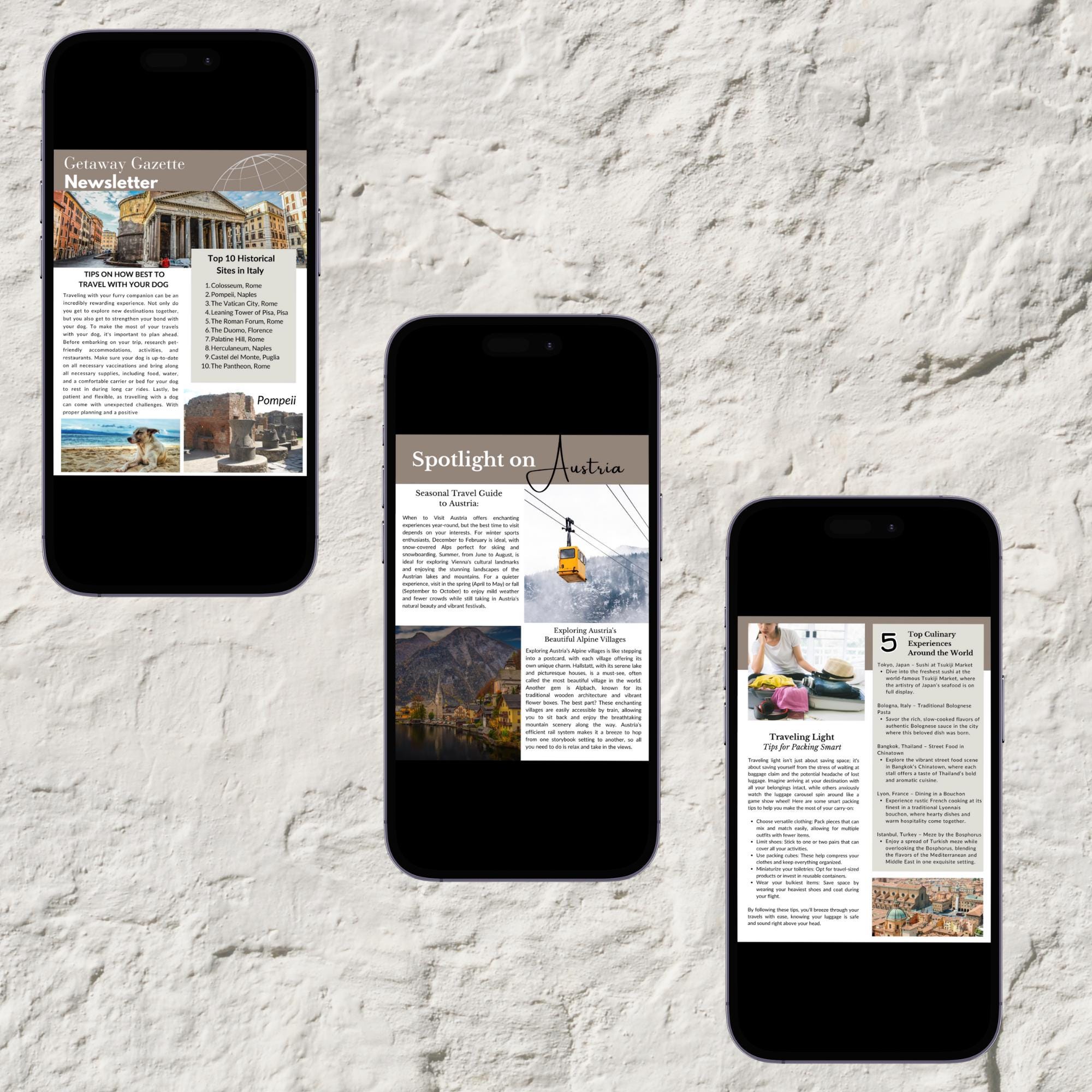 Travel Agent Newsletter Template, Travel Agency Marketing Content ...