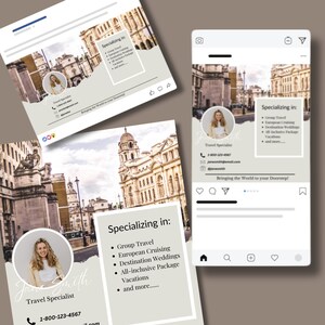 Travel Agent Introduction Flyer Template, New Travel Agency Instagram ...