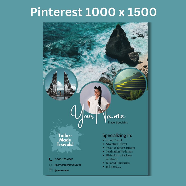 Travel Agent Introduction Flyer Template, Travel Agency Instagram and ...