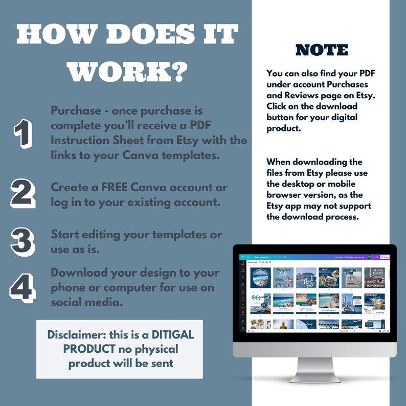 Travel Agent Instagram Posts, Editable Canva Template - Etsy