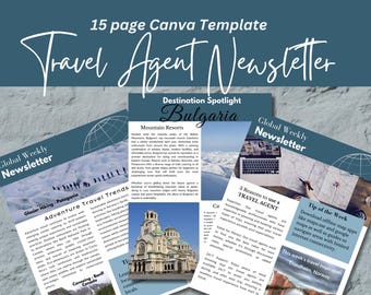 Travel Agent Newsletter Template, Travel Agency Marketing Content ...