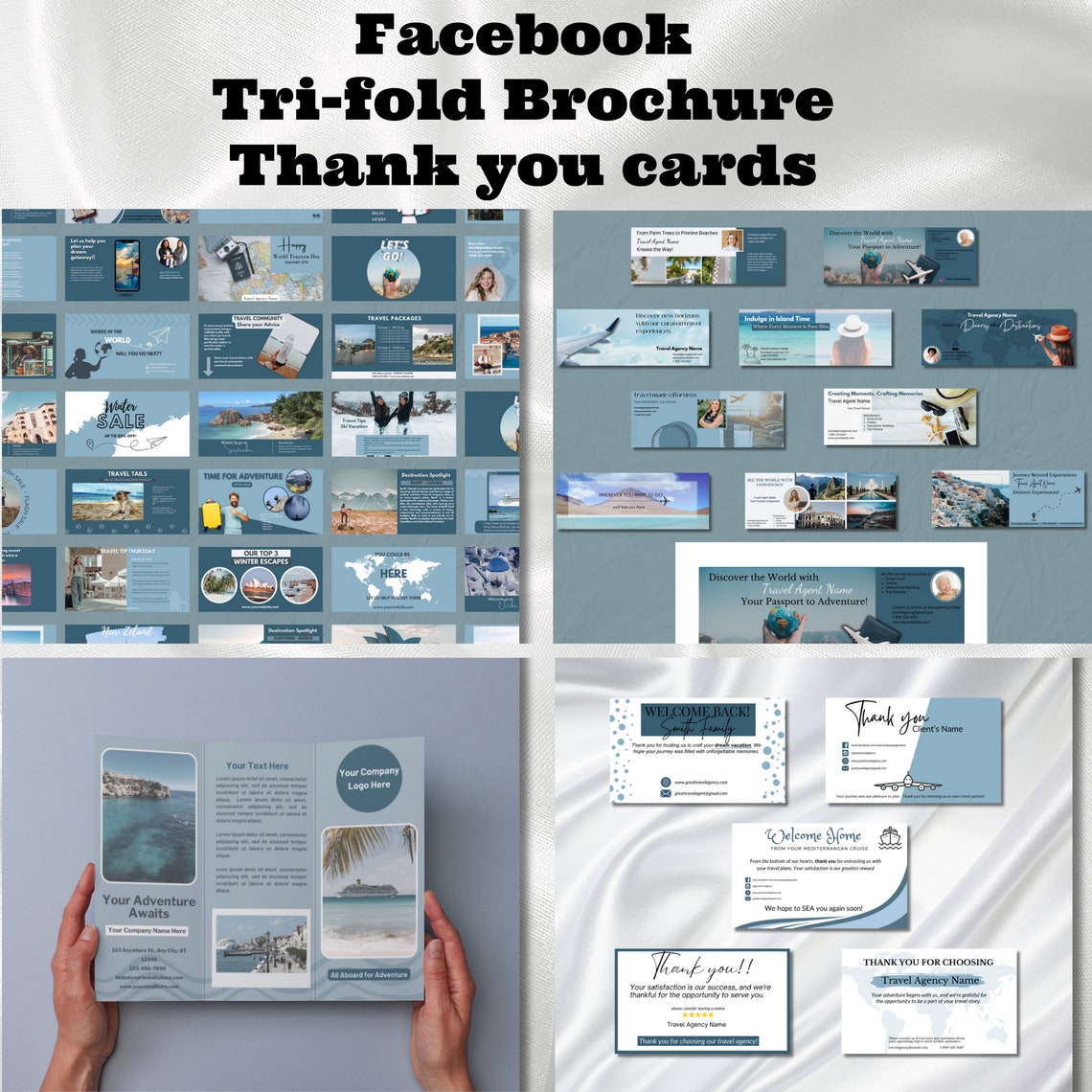 Travel Agent Template Bundle, Social Media Content, Email Header ...