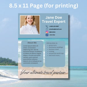 Travel Agent Introduction Flyer Template, New Travel Agency Instagram ...