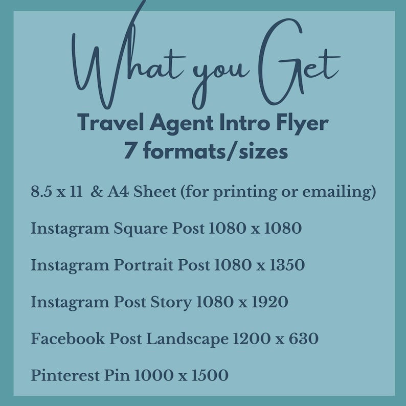 Travel Agent Introduction Flyer Template, Travel Agency Instagram and ...