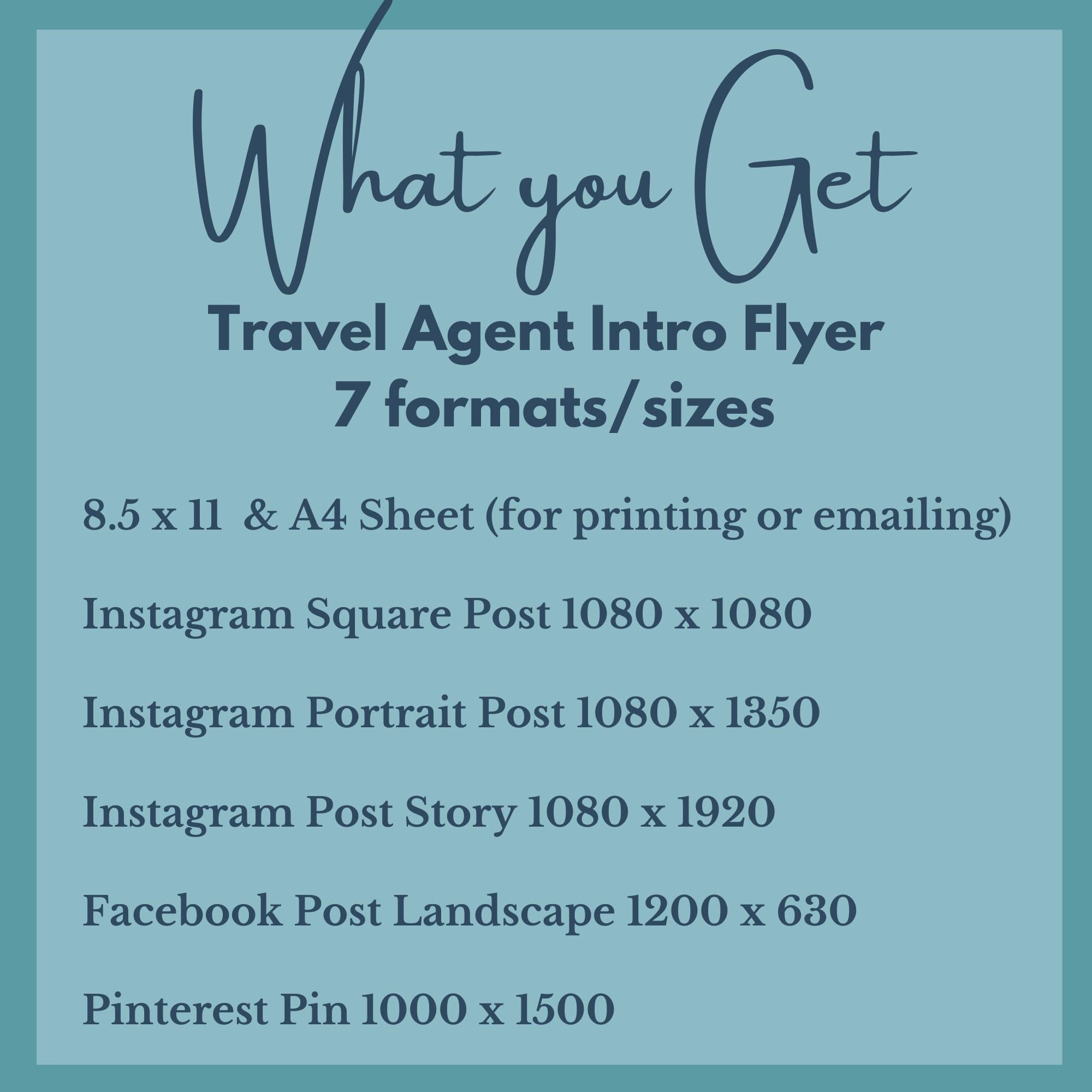 Travel Agent Introduction Flyer Template, Travel Agency Instagram and ...