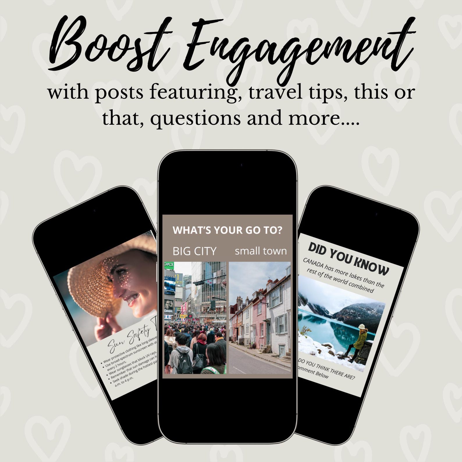 Travel Blogger Instagram Template, Social Media Content for Bloggers ...