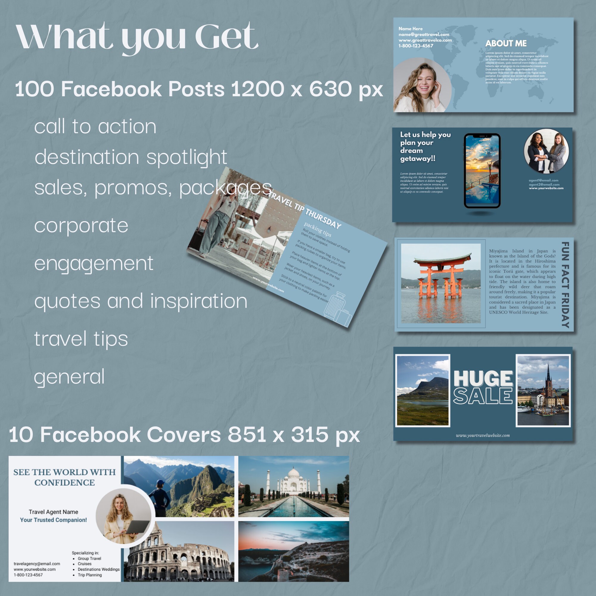 Travel Agent Facebook Posts, Facebook Covers, Travel Facebook Content ...