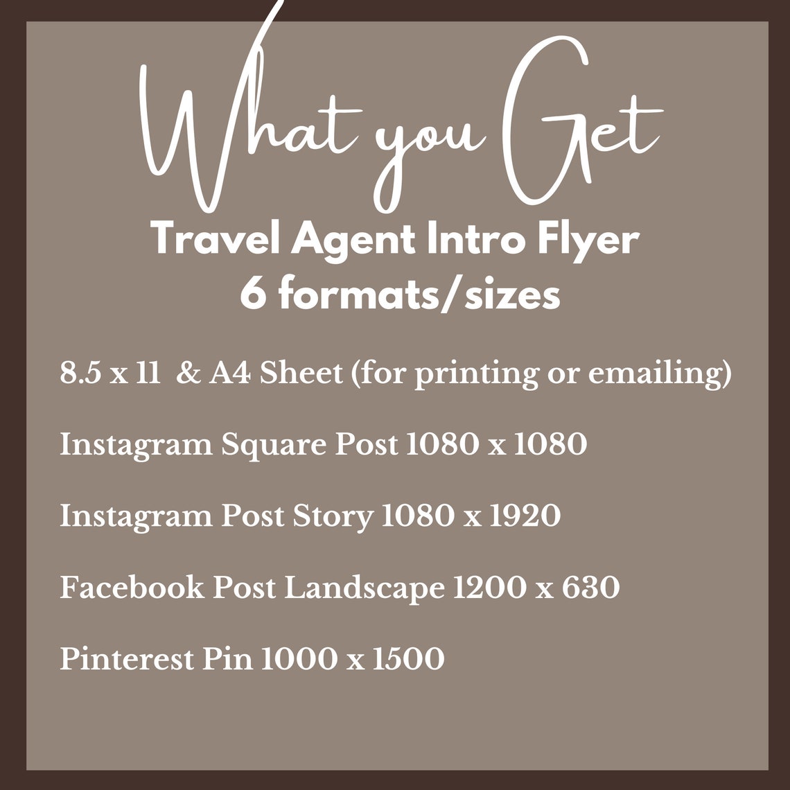 Travel Agent Introduction Flyer Template, Travel Agency Instagram and ...