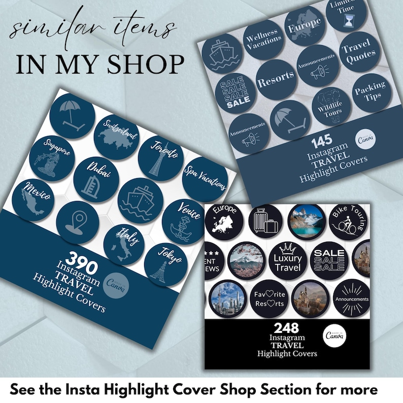 Travel Instagram Highlight Cover, Travel Highlight Cover Bundle ...