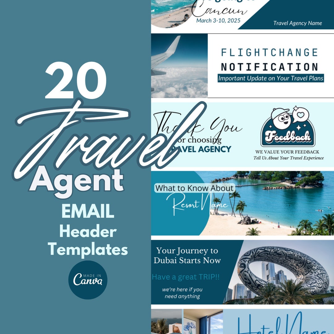 Travel Agent Email Headers, Travel Banner, Travel Agency Marketing ...