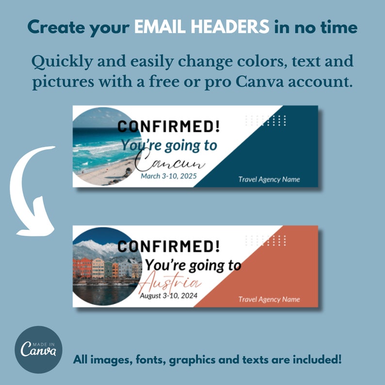 Travel Agent Email Headers, Travel Banner, Travel Agency Marketing ...