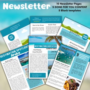 Travel Agent Template Bundle, Social Media Content, Email Header ...
