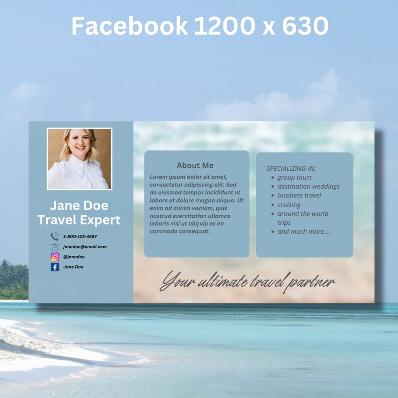 Travel Agent Introduction Flyer Template, New Travel Agency Instagram ...