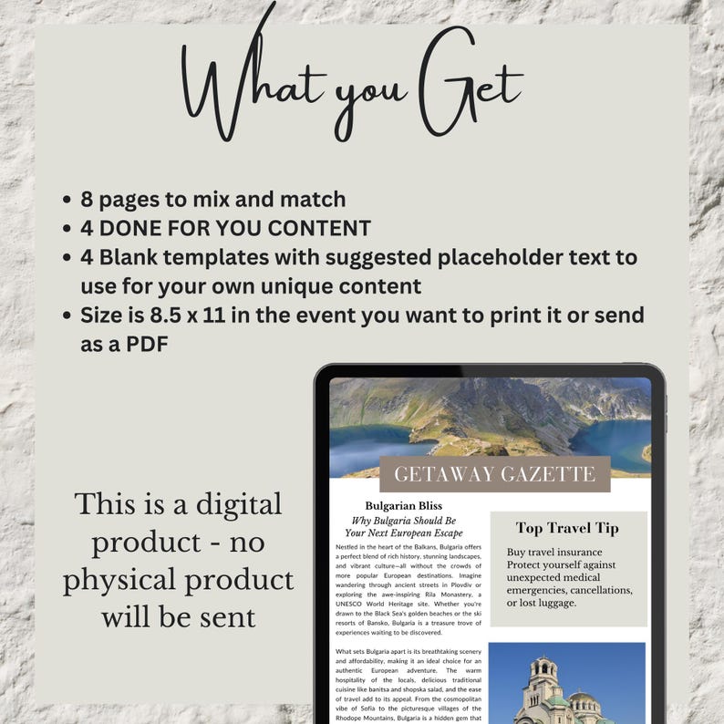 Travel Agent Newsletter Template, Travel Agency Marketing Content ...