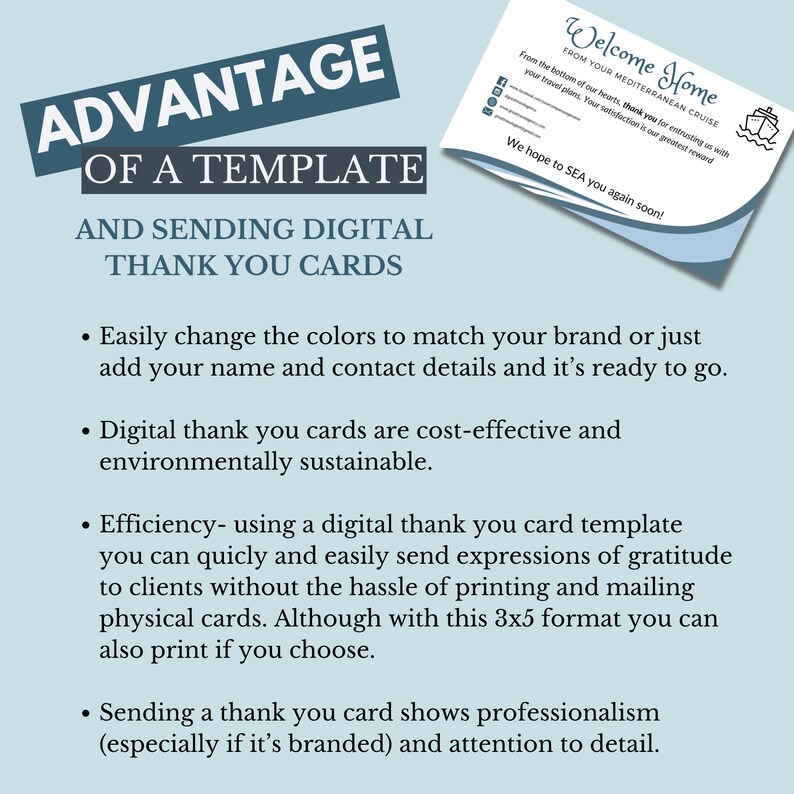 Travel Agent Thank You Card, Travel Advisor Digital and Printable Thank ...