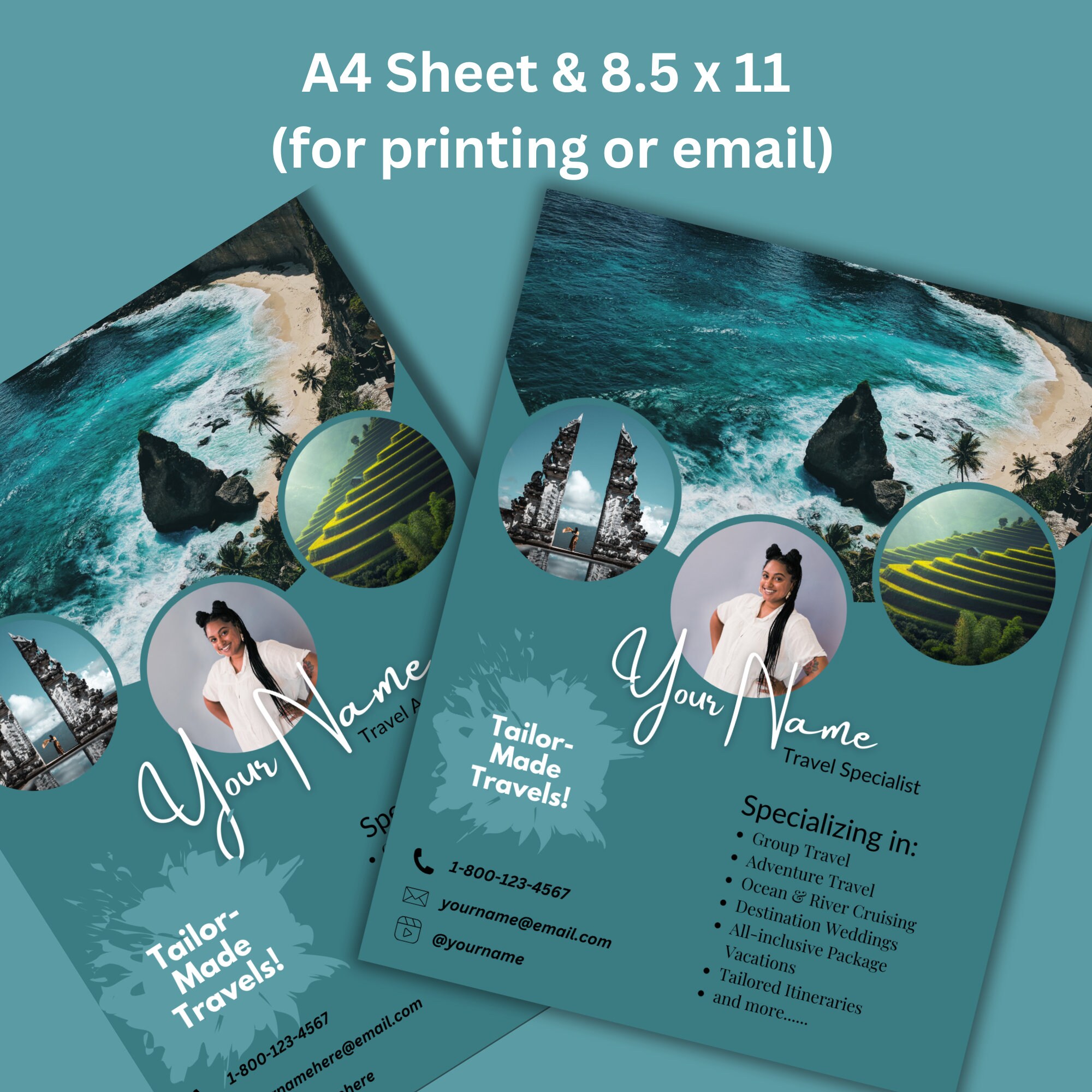 Travel Agent Introduction Flyer Template, Travel Agency Instagram and ...