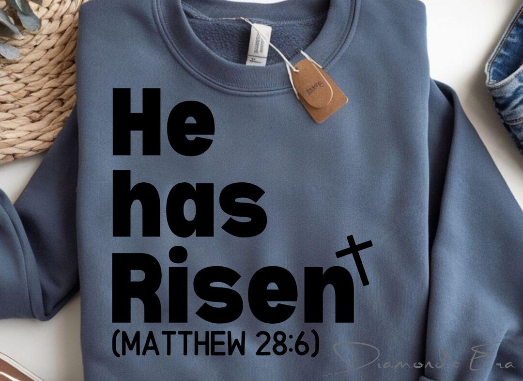 He Has Risen SVG PNG | Matthew 28:6 Bible Verse | Easter Christian ...