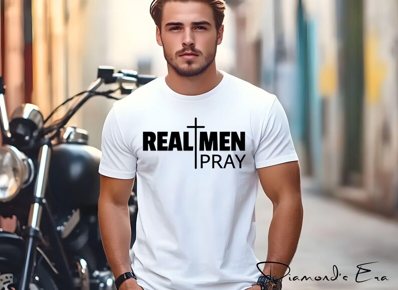 Real Men Pray T-shirt Design: Christian Lifestyle SVG PNG (instant ...