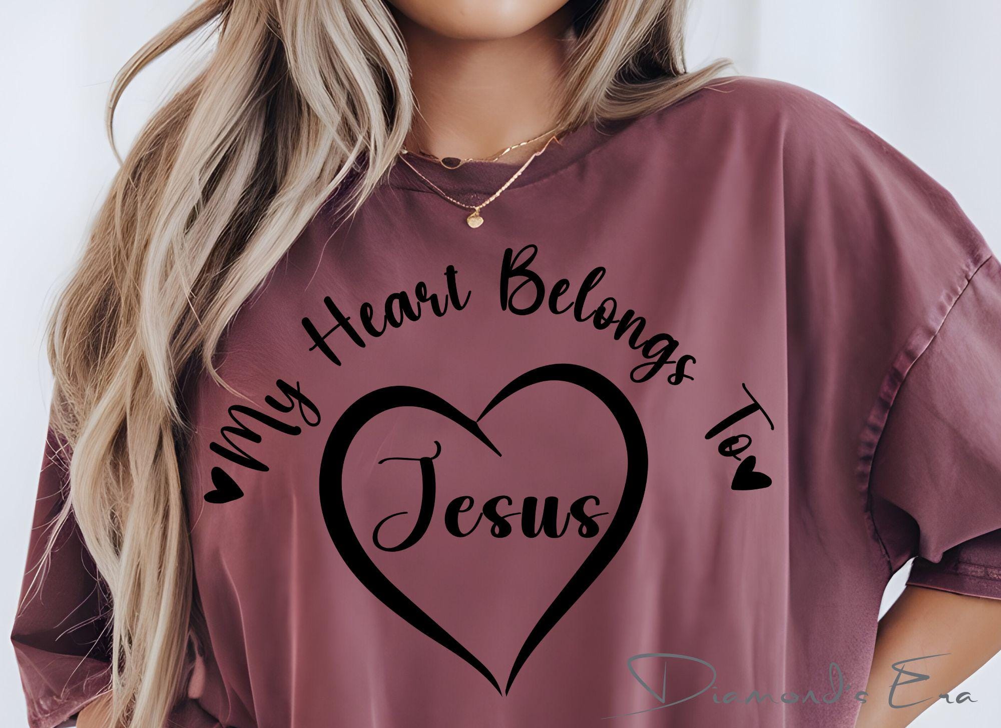 My Heart Belongs to Jesus SVG PNG: Christian Valentine's Day (digital ...
