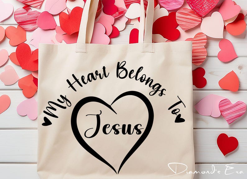 My Heart Belongs to Jesus SVG PNG: Christian Valentine's Day (digital ...