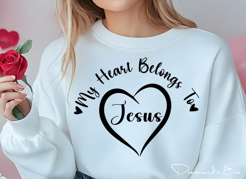 My Heart Belongs to Jesus SVG PNG: Christian Valentine's Day (digital ...