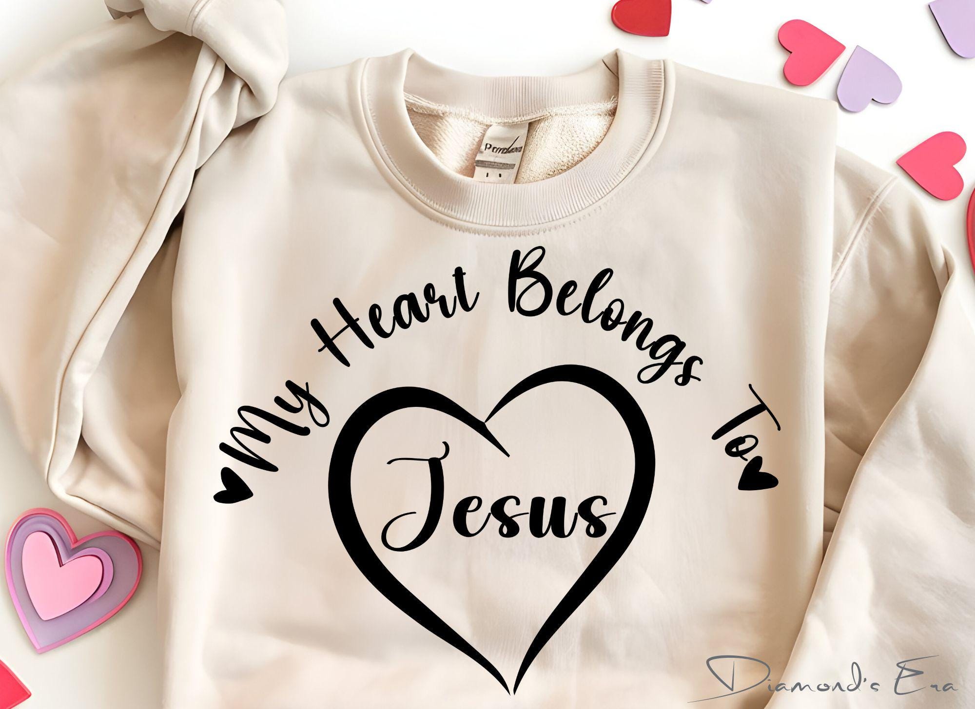 My Heart Belongs to Jesus SVG PNG: Christian Valentine's Day (digital ...