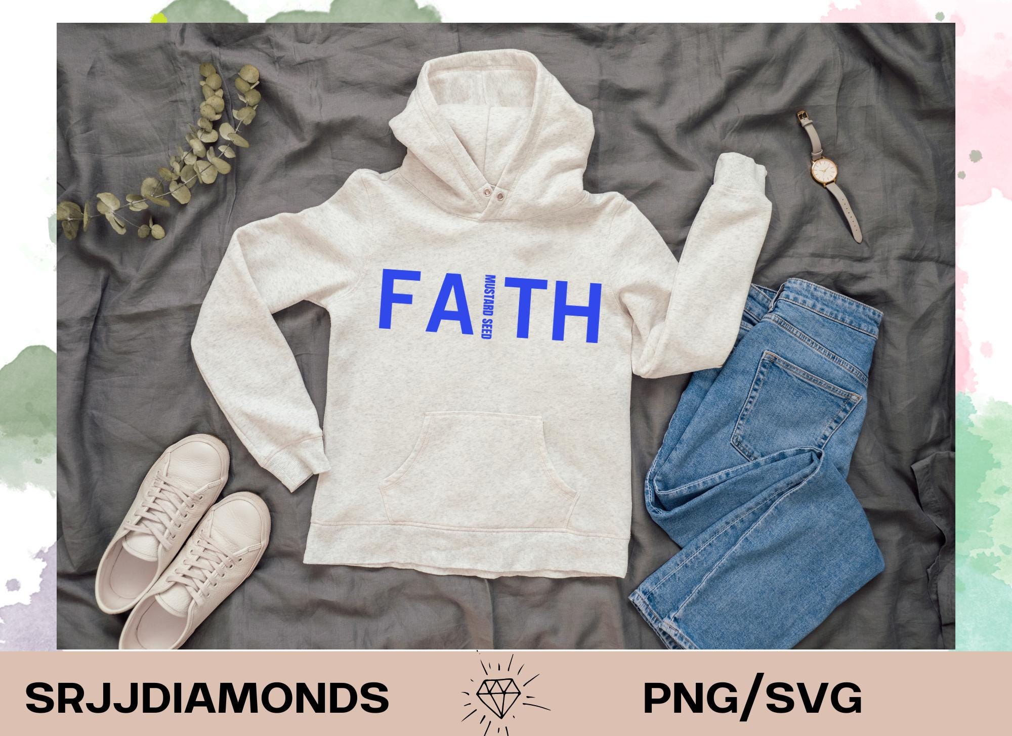 Faith the Size of a Mustard Seed Svg Png Digital Download Blue Font Svg ...