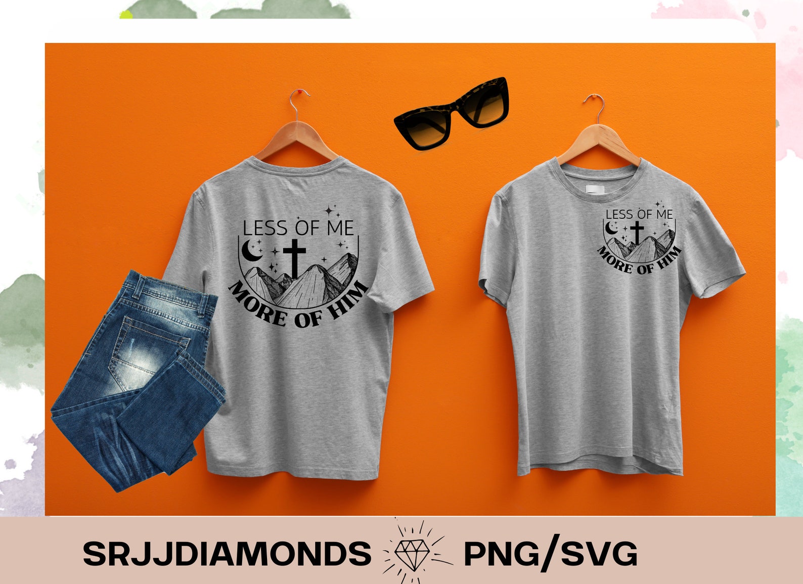 Less of Me More of Him Instant Digital PNG SVG Download Gospel Png Svg ...