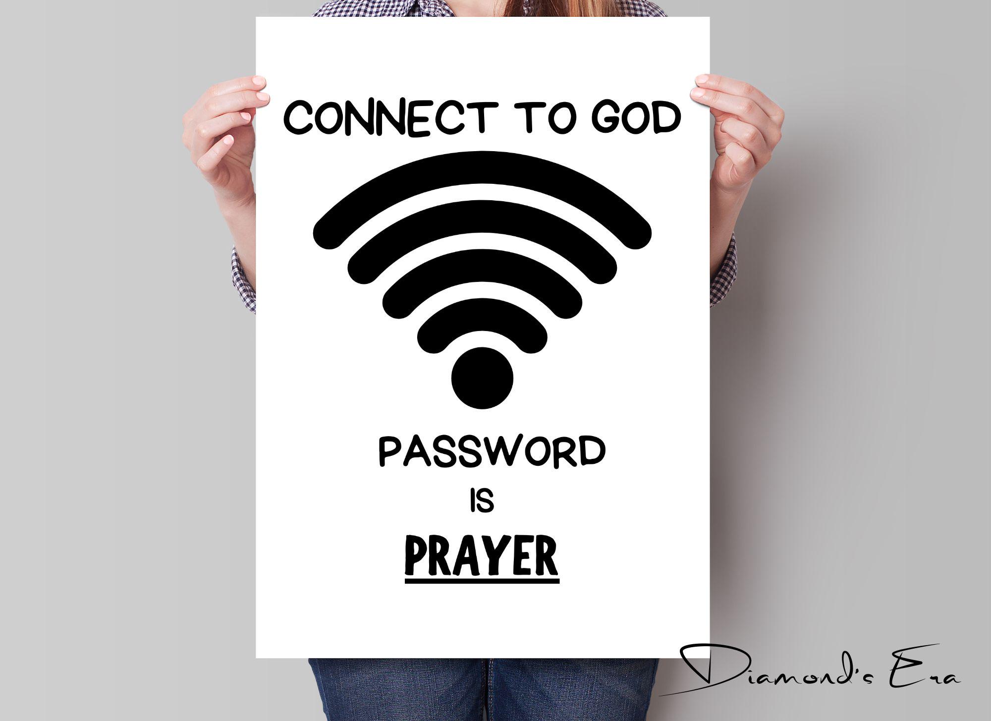 Connect to God Password Prayer SVG PNG | Christian Humor Shirt Design ...