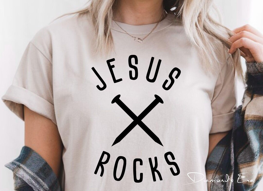 Jesus Rocks SVG PNG | Christian Punk Shirt Design | Faith Cricut Cut ...