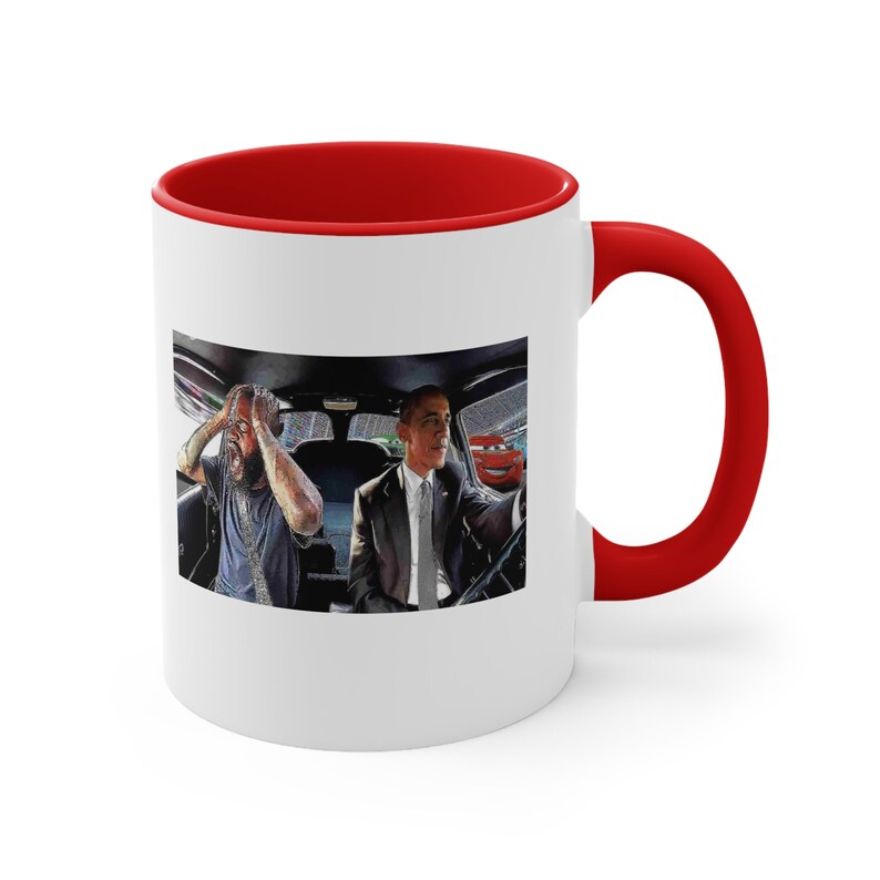 Obama Driving Alongside Lightning Mcqueen Accent Coffee Mug 11oz - Etsy