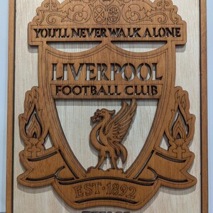 PERSONALISED LIVERPOOL Wooden 3D Plaque - Door/table Plaque, Football ...