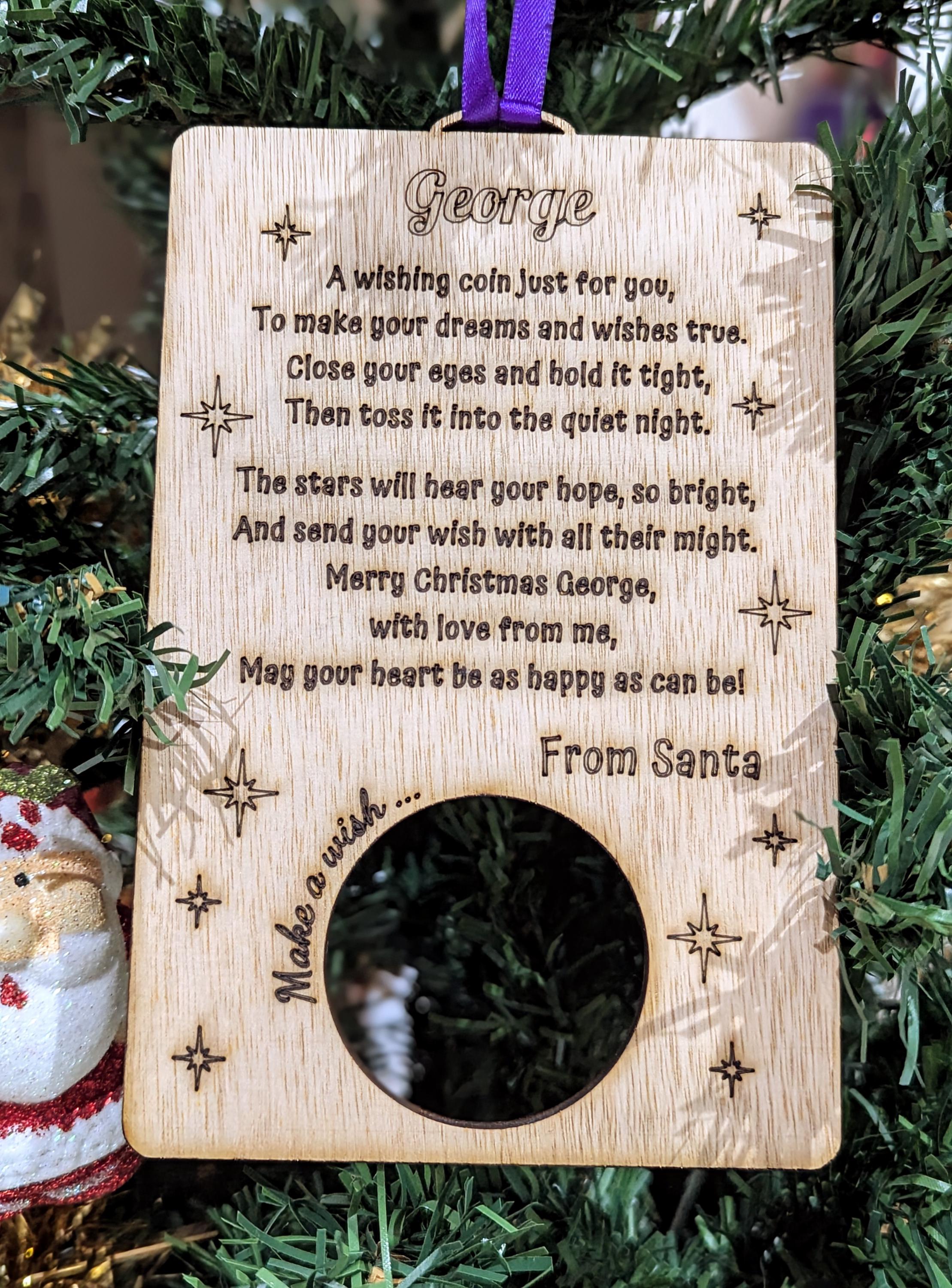PERSONALISED Santa's Magic Wishing Coin - Christmas Stocking Filler ...