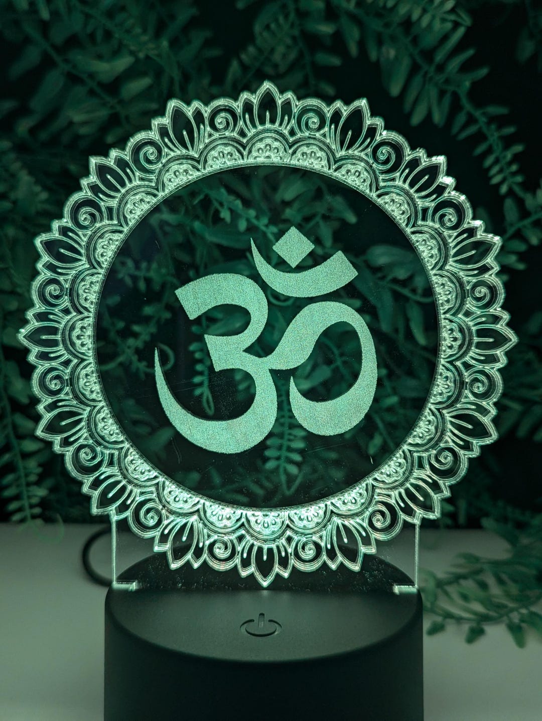 OM LED Light | Sacred Symbol Lamp | Meditation Yoga Room Decor | Prayer ...