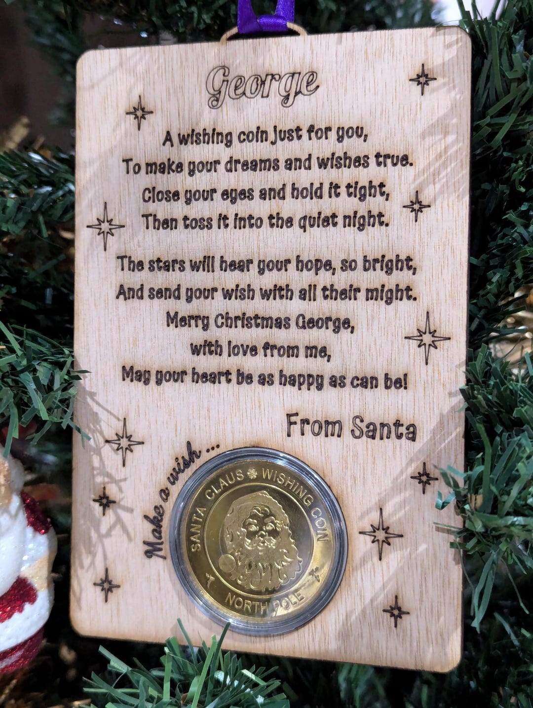 PERSONALISED Santa's Magic Wishing Coin - Christmas Stocking Filler ...