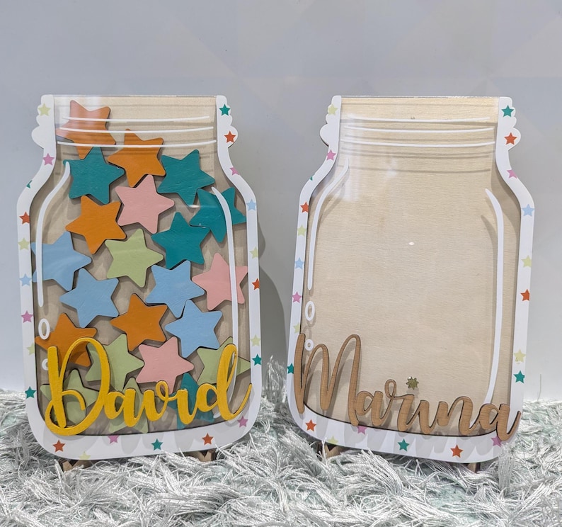 Personalised Reward Jar, Star Chart for Good Behaviour, Encouragement ...