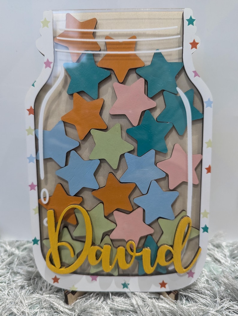 Personalised Reward Jar, Star Chart for Good Behaviour, Encouragement ...